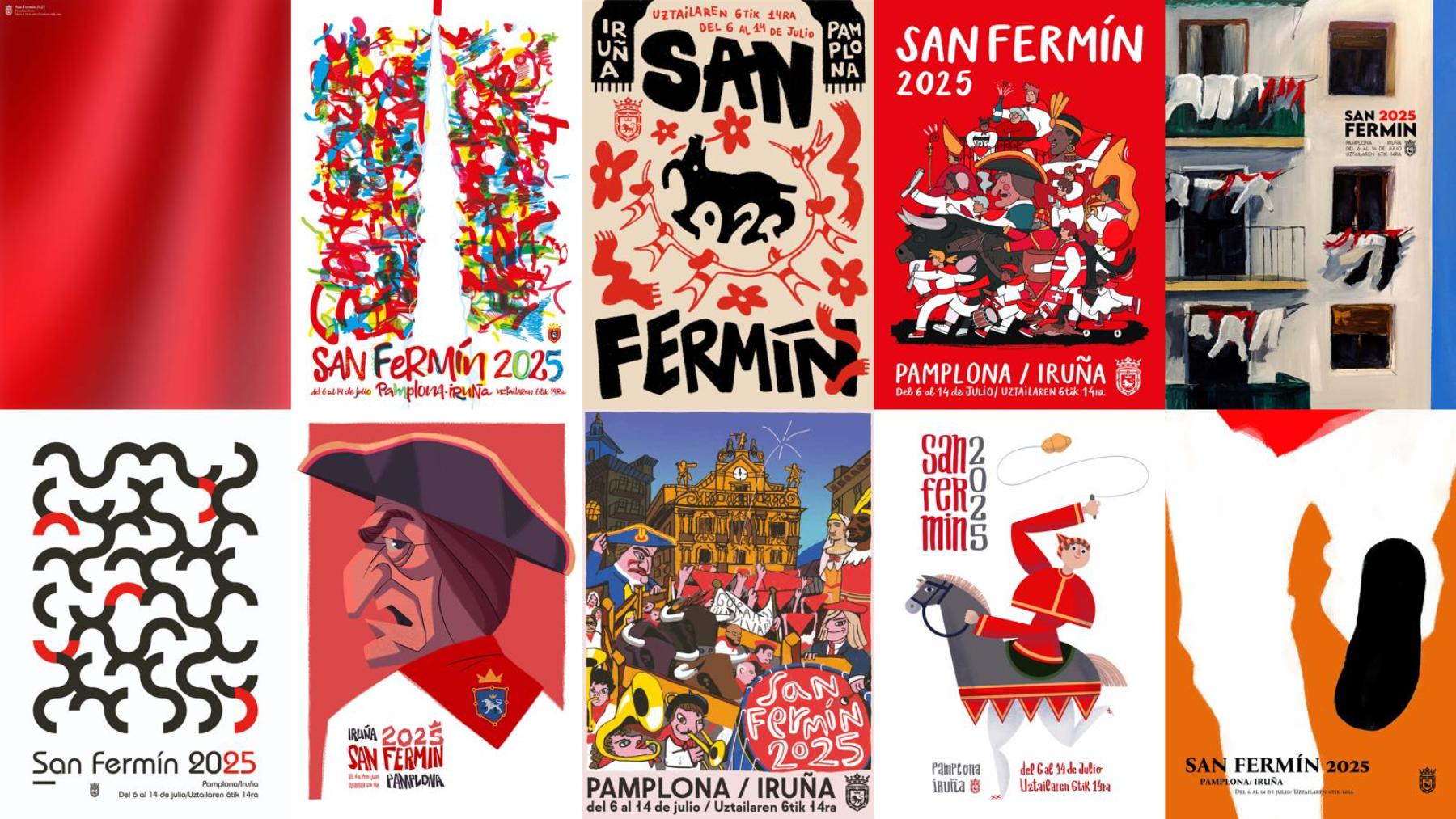 Carteles de San Fermín 2025: las 10 obras seleccionadas por el jurado ...